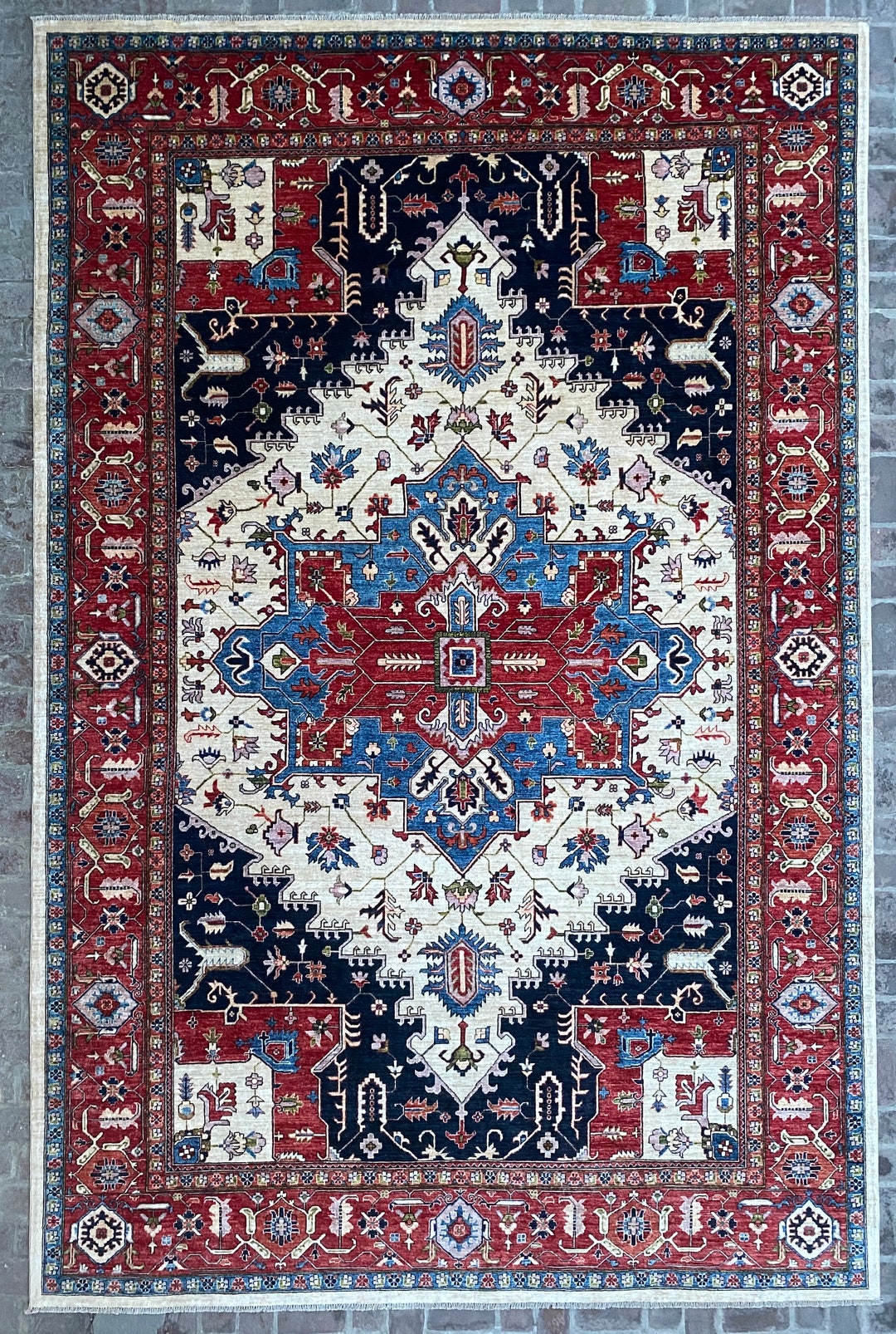 Medallion Rug 10x15 Large Area Rug - Luxurious Hand-knotted Afghan Rug ...