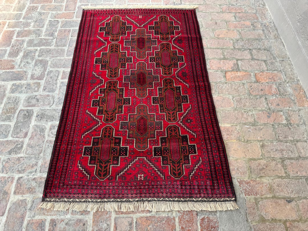 4x6 Wool Rug – Handmade Afghan Rug – Vintage Oriental Carpet – Boho ...