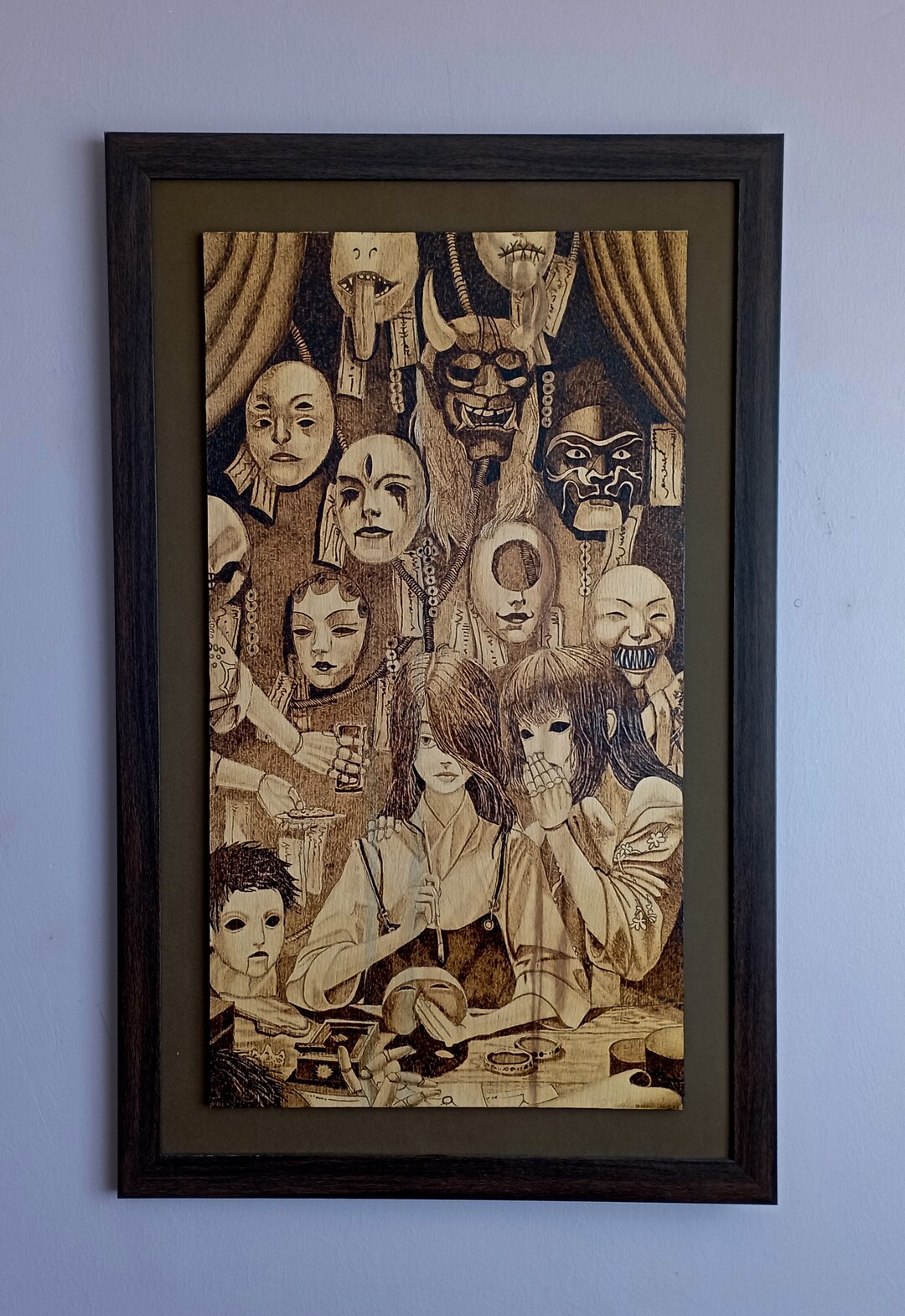 Decorative Traditional Pyrography Wood Burning Artwork - Etsy