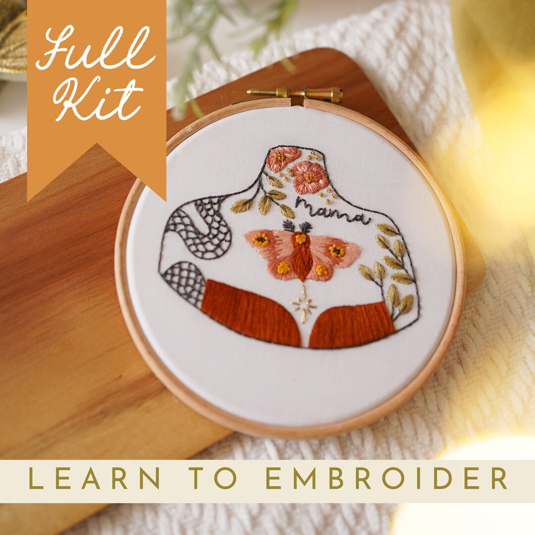 Inked Alice Embroidery Kit DIY Craft Kit for Adults Step-by-step ...