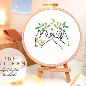 Pinky Promise Embroidery Pattern PDF Digital Download With - Etsy