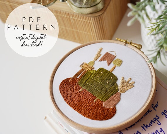 Reading Nook Embroidery Pattern PDF Digital Download With - Etsy