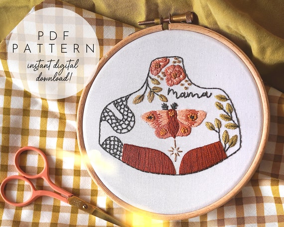 Inked Alice Embroidery Pattern PDF Digital Download With - Etsy