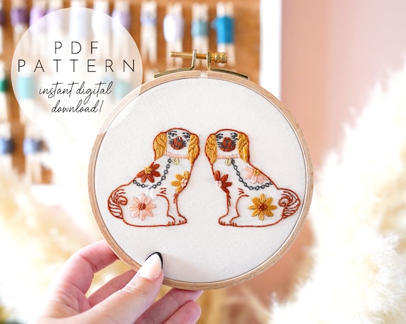 Pippa and Poppy Embroidery Pattern PDF Digital Download With - Etsy