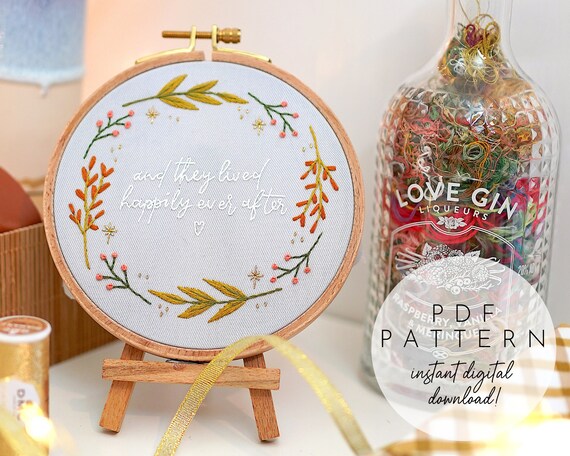 Happily Ever After Embroidery Pattern PDF Digital Download - Etsy