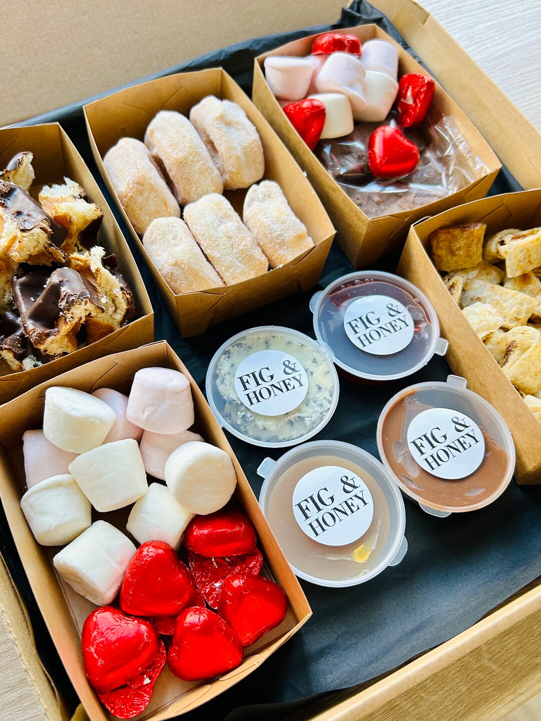 Dessert Box With Dipping Pots - Etsy
