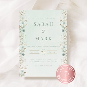 SARAH Invitation Instant Download Editable Elegant Modern Minimal ...