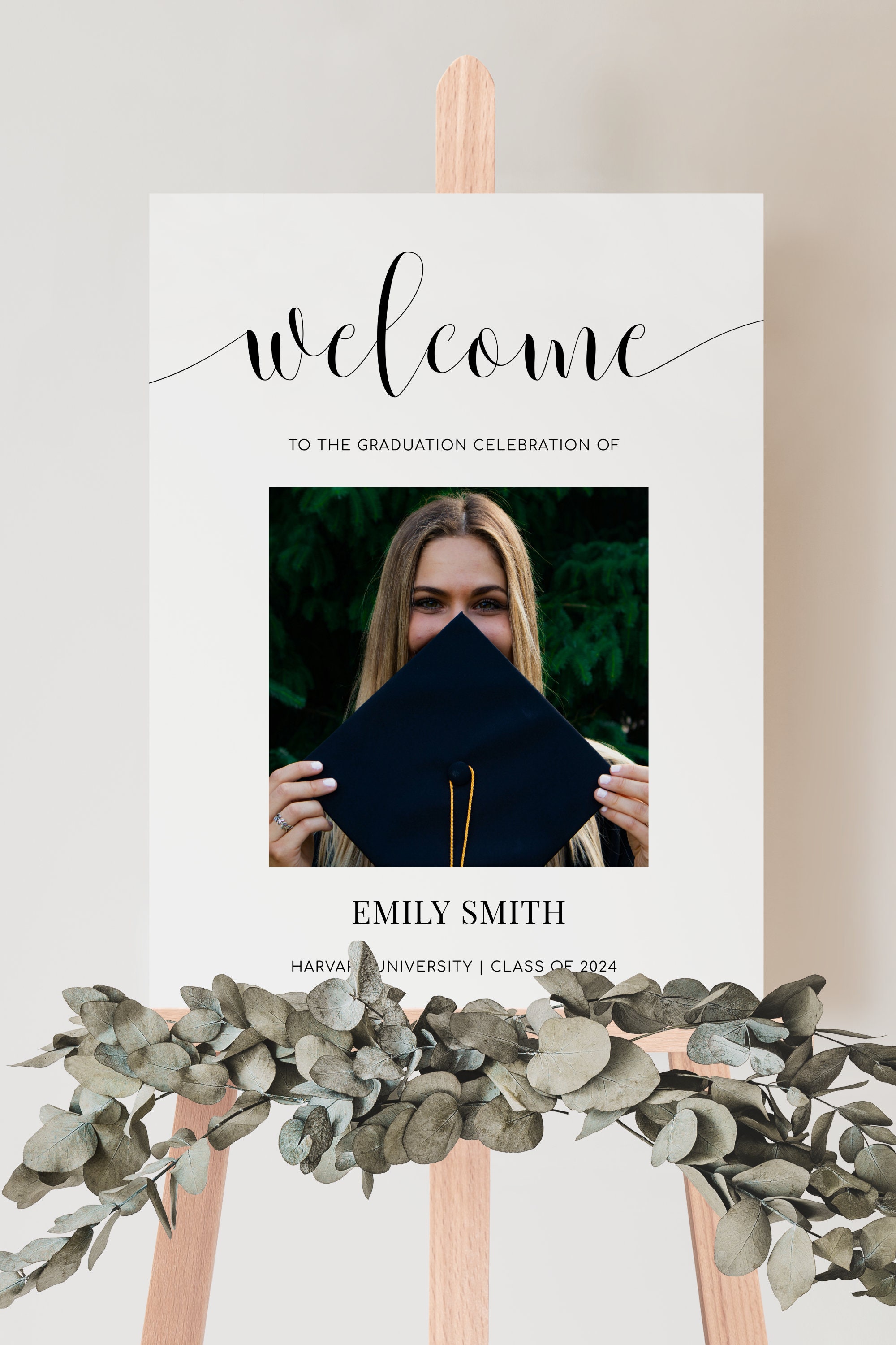 Graduation Welcome Sign With Photo Graduation Welcome Sign Custom ...