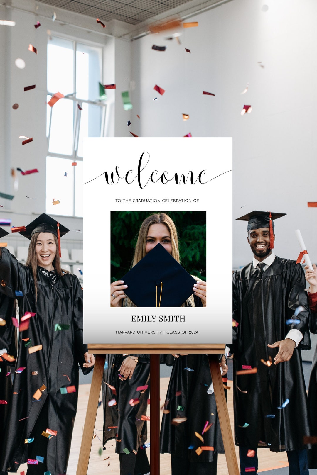 Graduation Welcome Sign With Photo Graduation Welcome Sign Custom ...