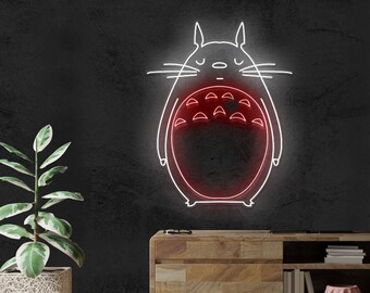 Neon Totoro Sign - Etsy