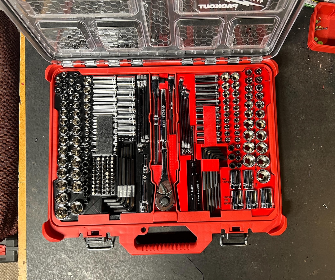 Socket Organizer for Milwaukee Packout Fits Craftsman 230 Mechanics Set ...