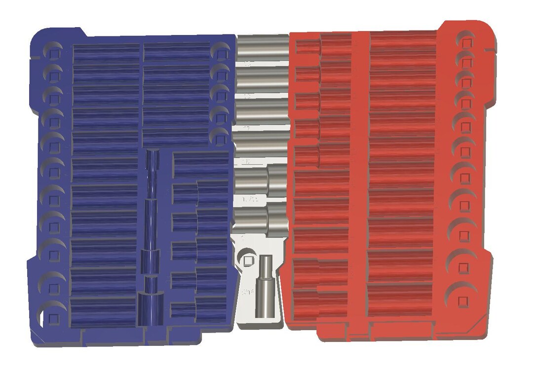 Socket Organizer for Grey Pneumatic Impact Sockets Fitting Inside a ...