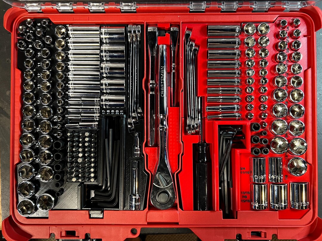 230 Pc Craftsman Socket Organizer for Milwaukee Low Profile Packout ...