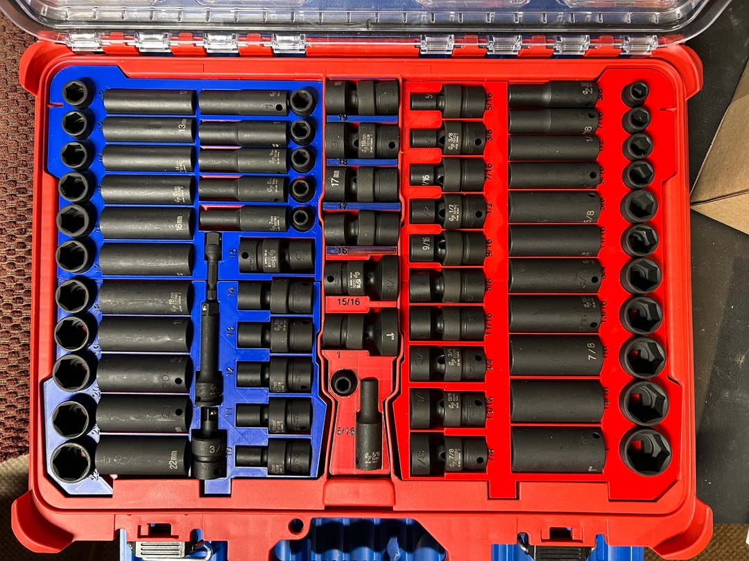 Grey Pneumatic Socket Holder for Milwaukee Packout Low Profile - Etsy