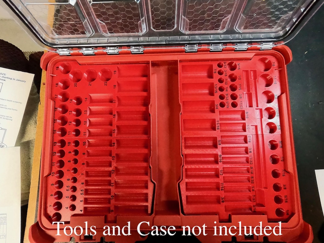 Mechanic Socket Organizer Holds 93 Sockets for Milwaukee Packout 11 ...