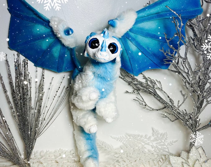 Winter/ice Dragon Art Doll - Etsy