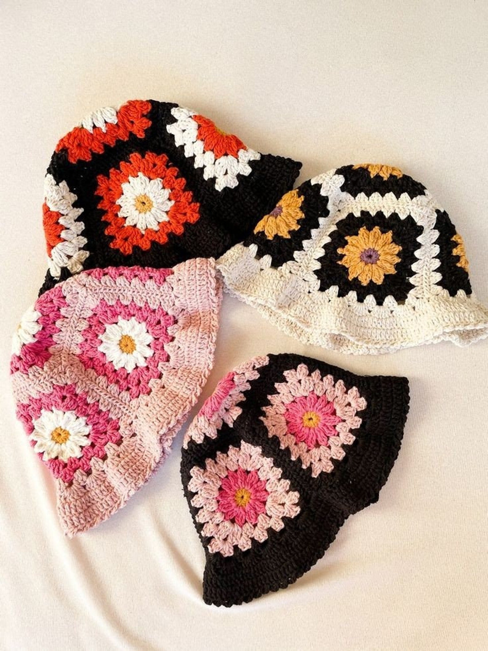 Crochet Granny Square Bucket Hat - Etsy
