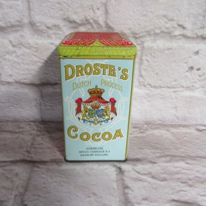 Vintage Droste's Cocoa Tin Haarlem Holland 16 Ounce Size - Etsy
