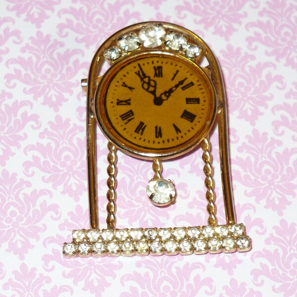 Rhinestone Clock - Etsy