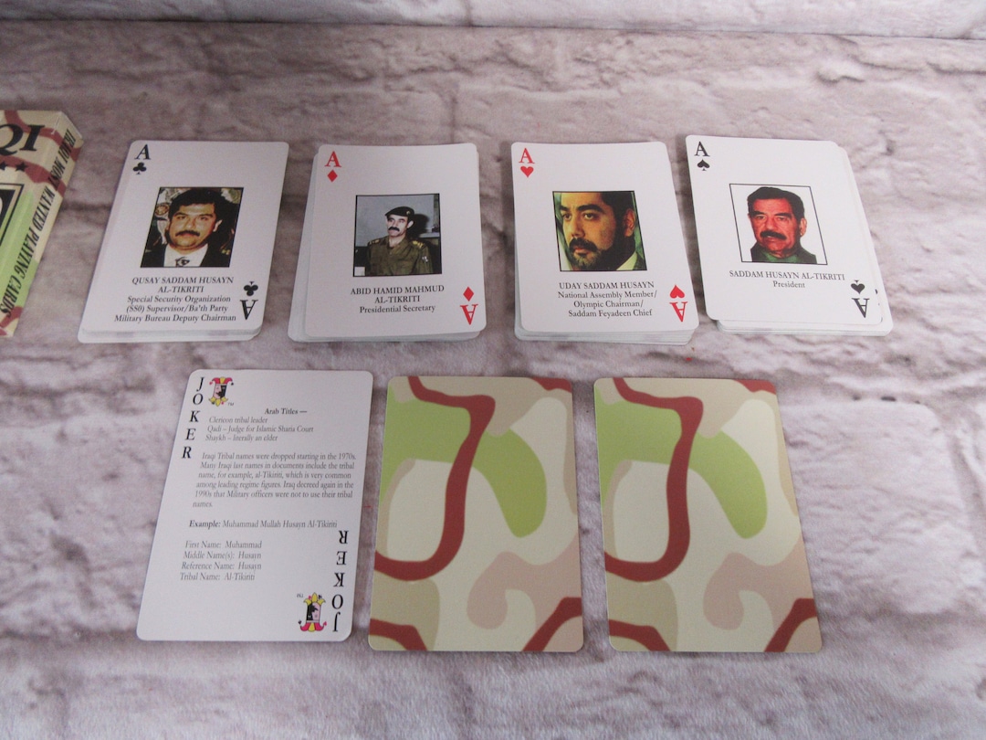 Original Iraqi Most Wanted Playing Cards - Etsy