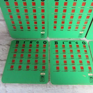 Vintage Pla-mor BINGO KING Game Cards Stitched Slide Shutter Green USA Made Lot of Six - Etsy