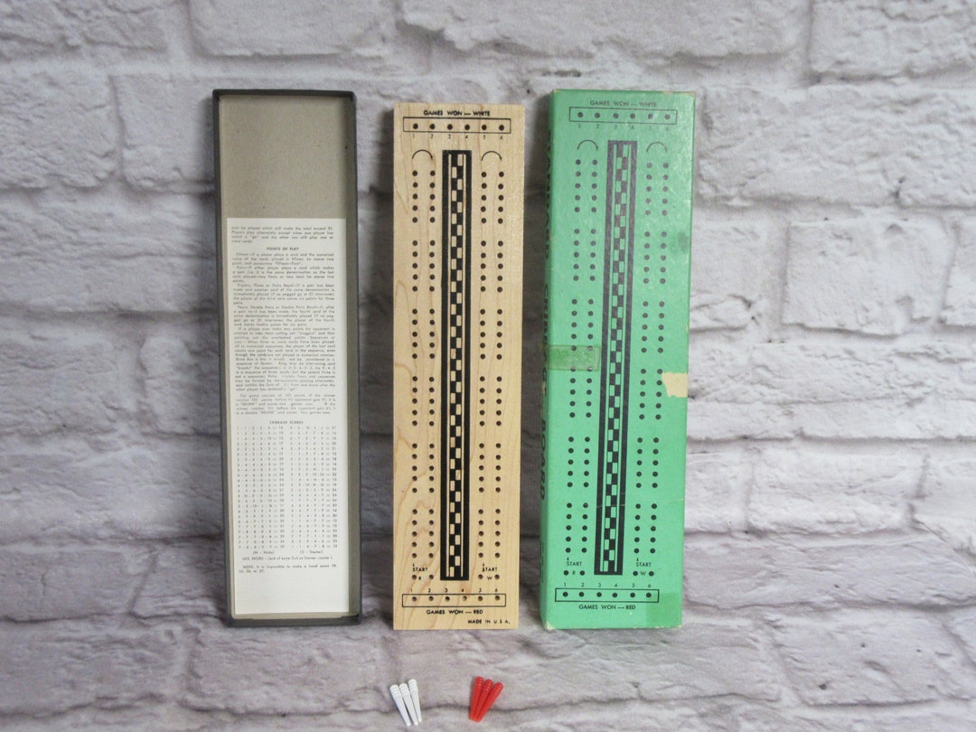 Vintage Are-jay Co Standard Cribbage Board No. 101 With Original Box ...