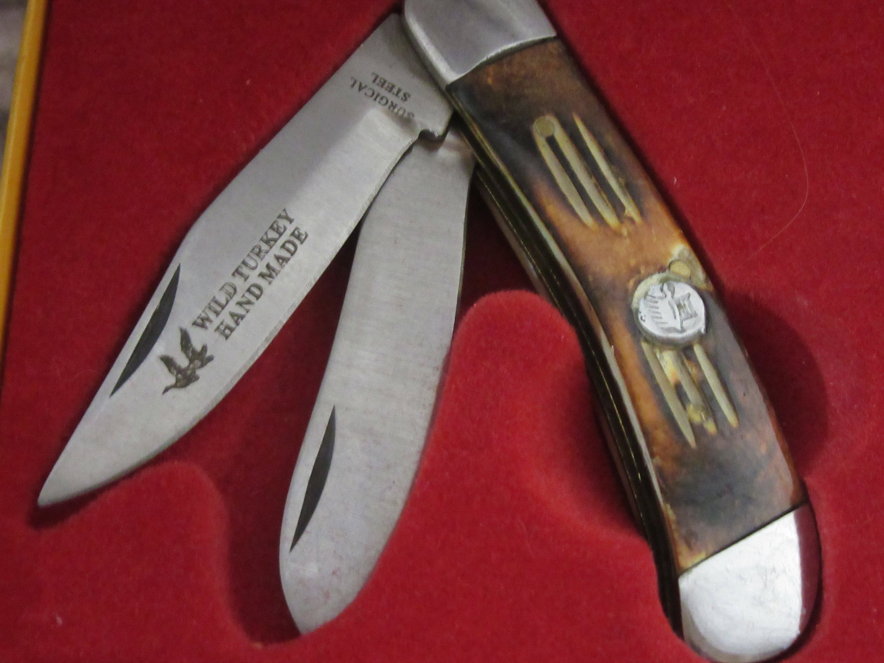 Wild Turkey HANDMADE Collection Bone Handle POCKET KNIVES - Etsy