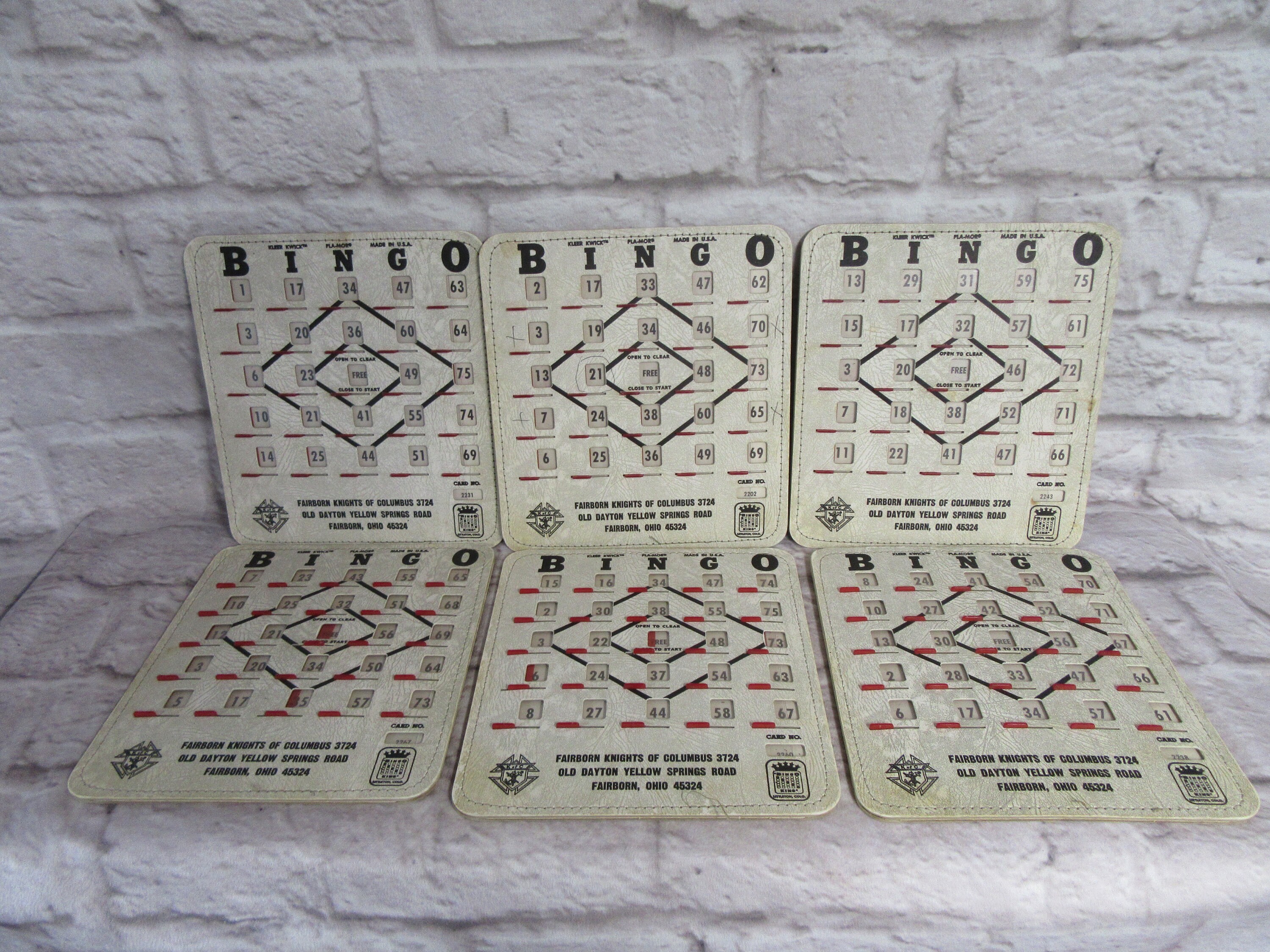 Vintage Pla-mor BINGO KING Game Cards Stitched Slide Shutter - Etsy