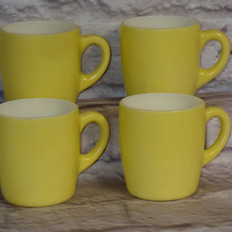 Yellow Milk Glass - Etsy