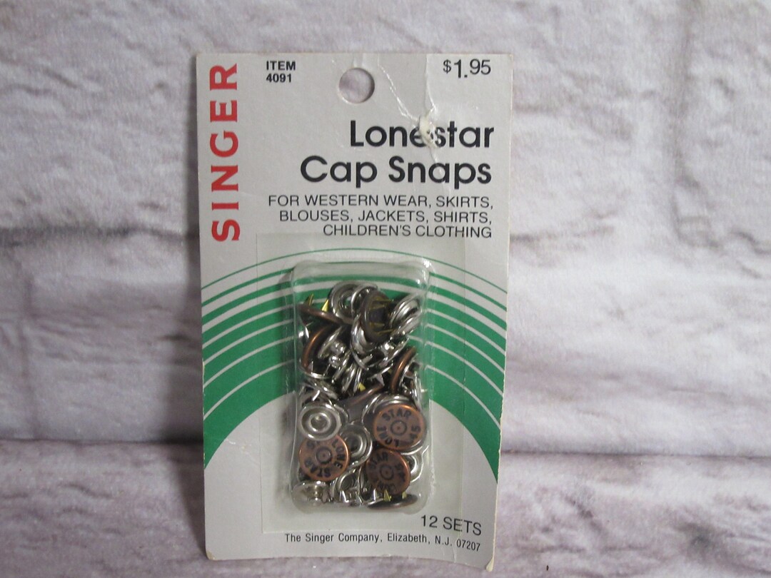 Singer Lonestar Cap Snaps 12 Sets - Etsy