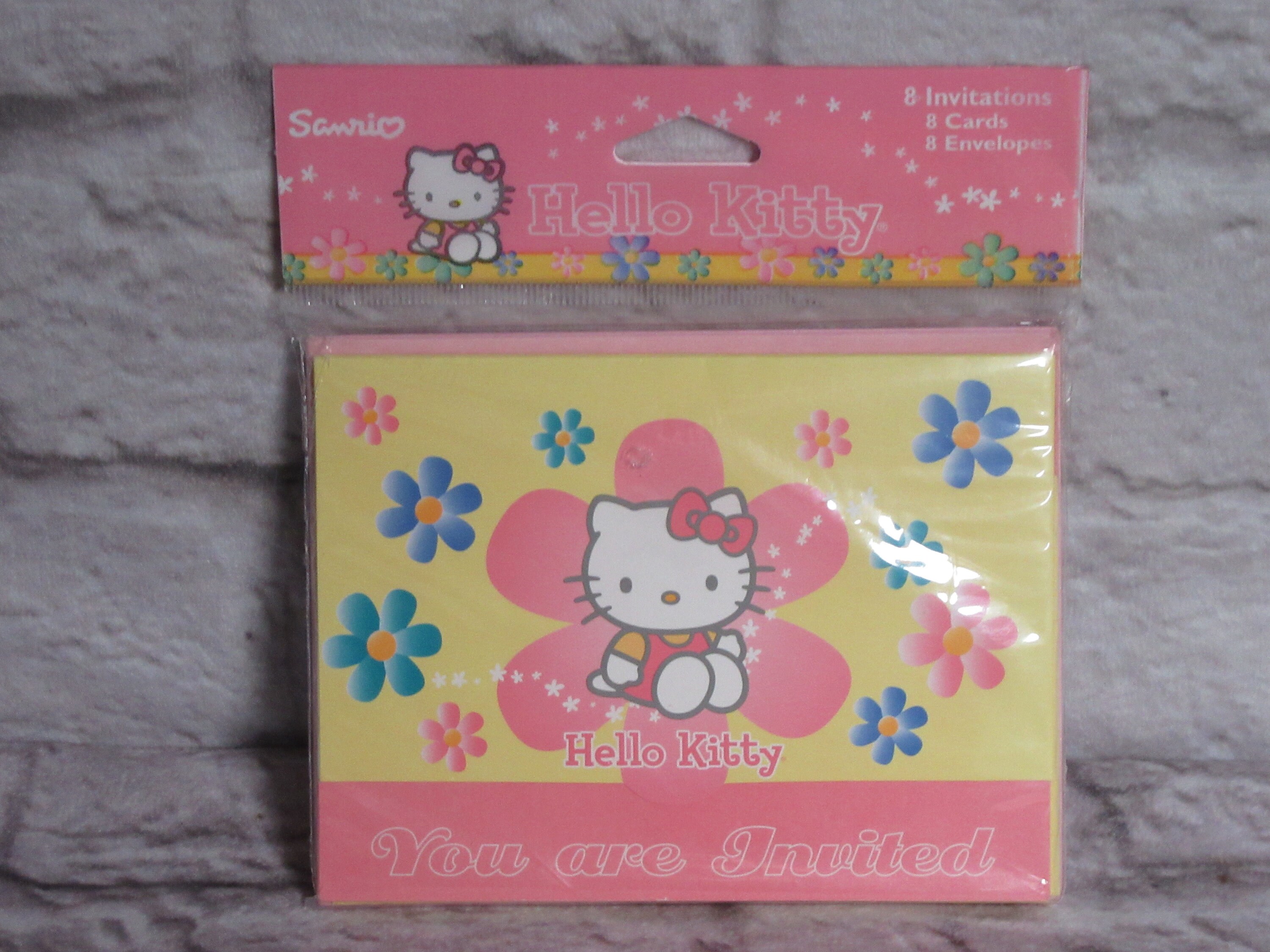 Hello Kitty Party Invitation Cards Sanrio Vintage Set of Eight - Etsy