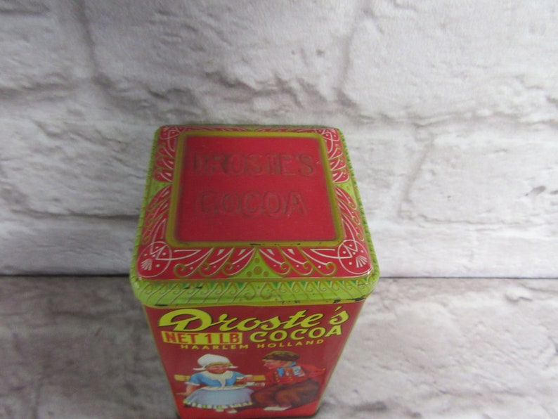 Vintage Droste's Cocoa Tin Haarlem Holland 16 Ounce Size - Etsy