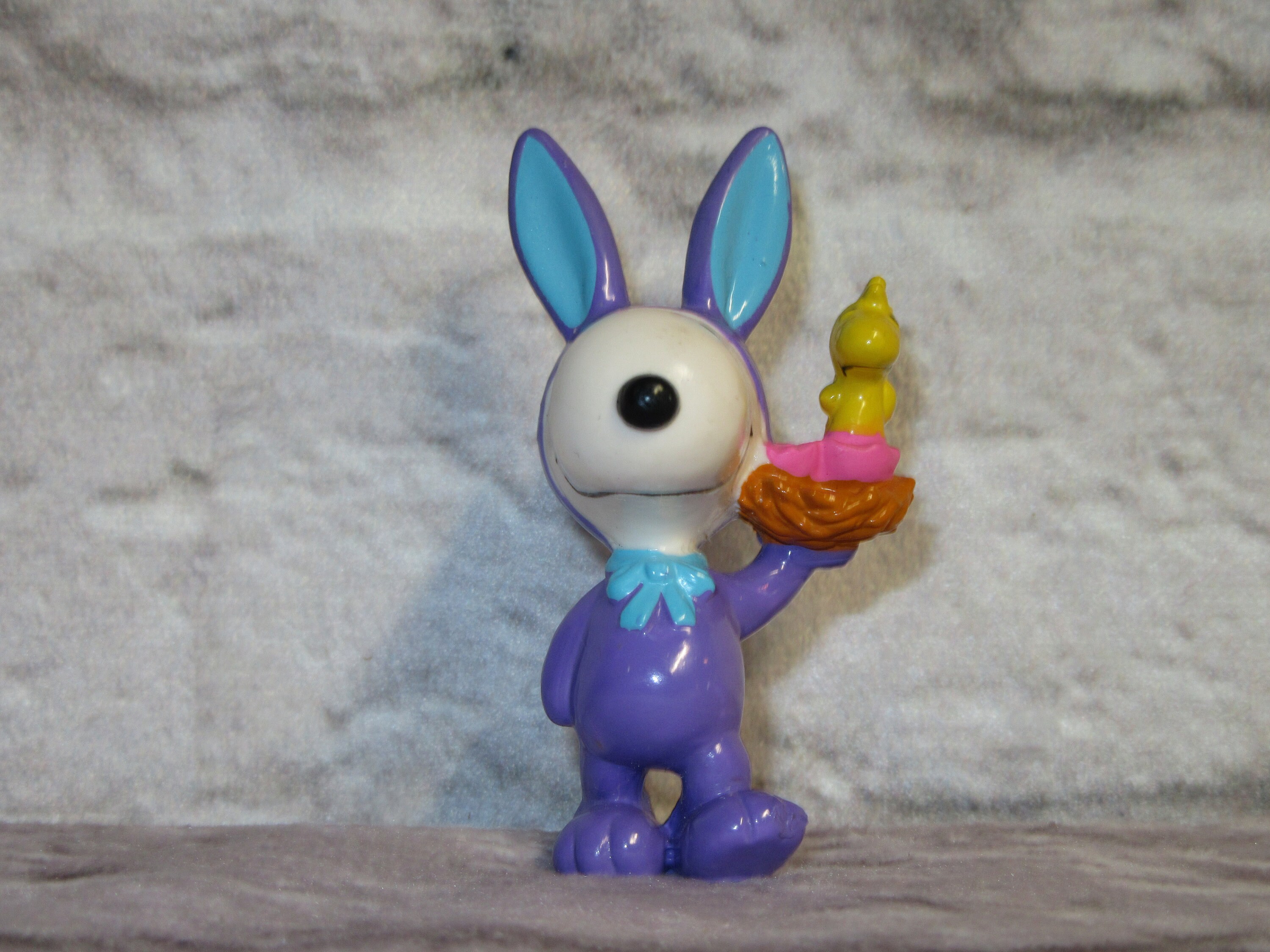 Vintage Peanuts Snoopy Purple Bunny Suit Holdind Woodstock in - Etsy