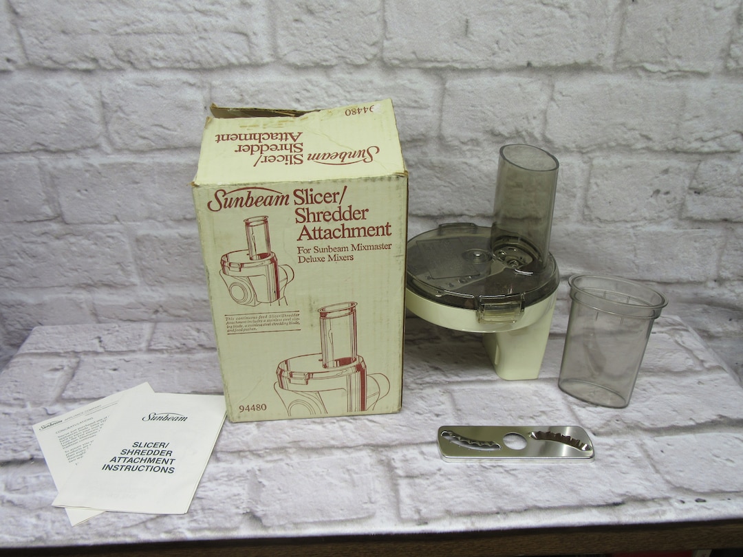 Complete Sunbeam Slicer Shredder Attachment 94480 for Sunbeam Mixmaster ...