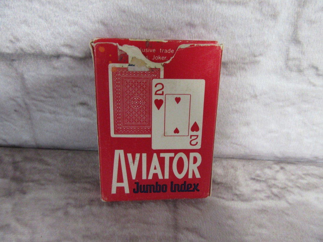 Vintage Aviator Jumbo Index Playing Cards - Etsy