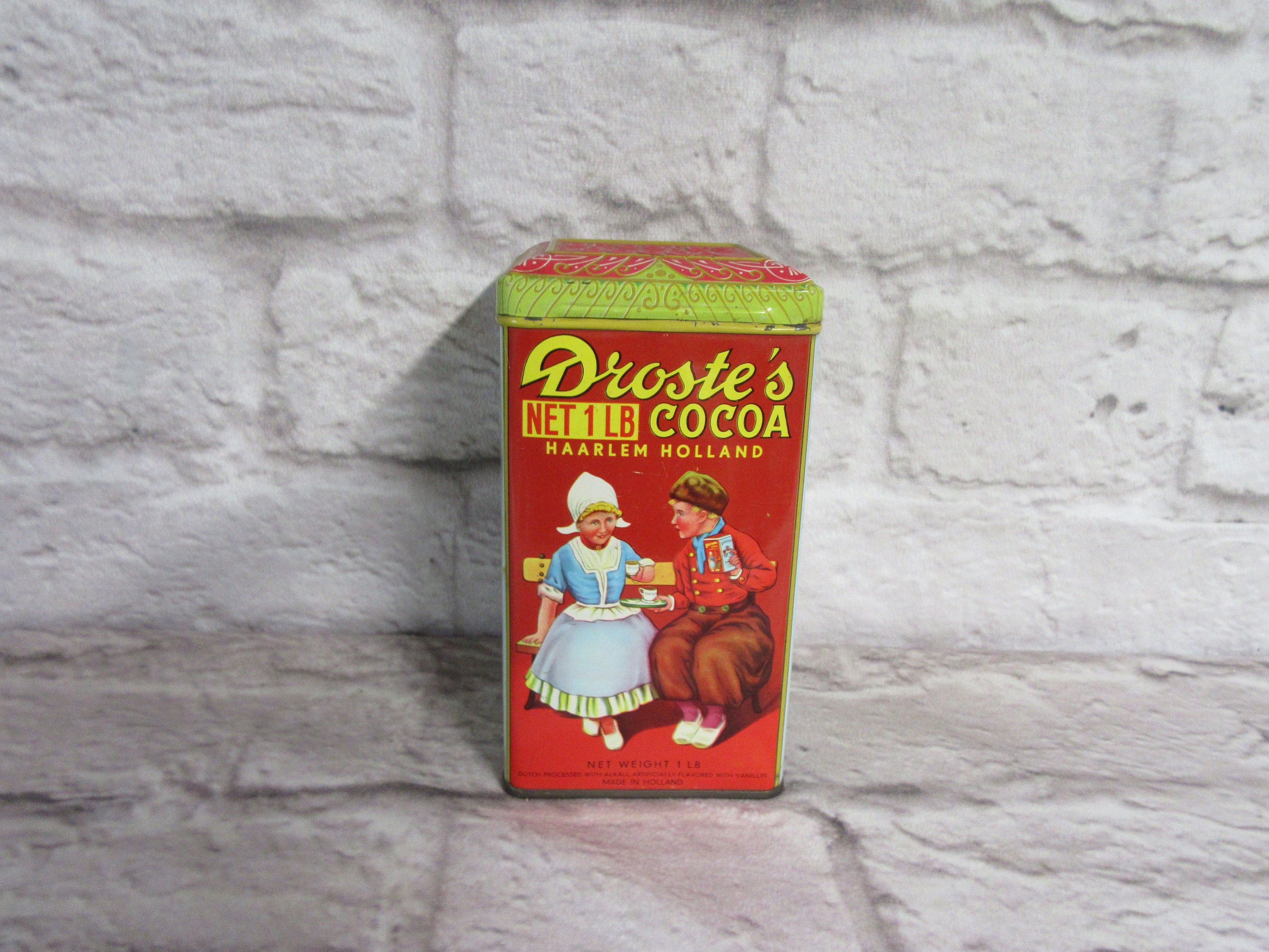 Vintage Droste's Cocoa Tin Haarlem Holland 16 Ounce Size - Etsy