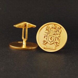 Personalized Coat of Arm Cuff Links With Sterling Silver,custom ...