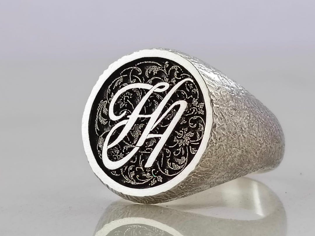 Custom Monogram Signet Ring – Personalized Initial Jewelry for Women ...