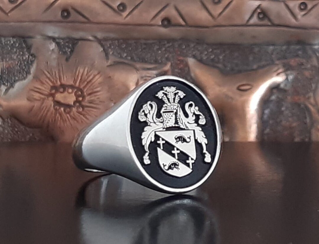 Signet Ring, Coat of Arms Ring for Personalized Jewelry, Gold Signet ...