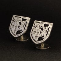 Custom Engraved Traditional Family Crest Cufflink, Personalized Coat of ...