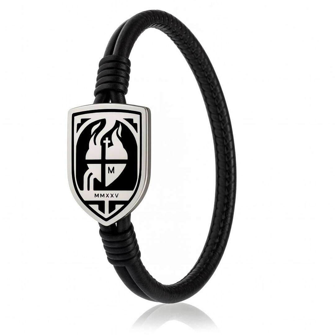 Personalized Family Crest Bracelet: Sterling Silver & Leather, Custom ...