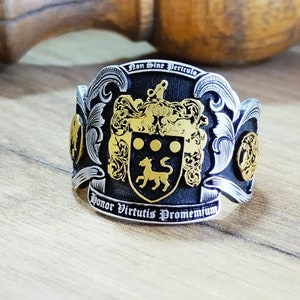 Family Crest Ring,memento Mori Ring,valentine's Day Gift,personalized ...