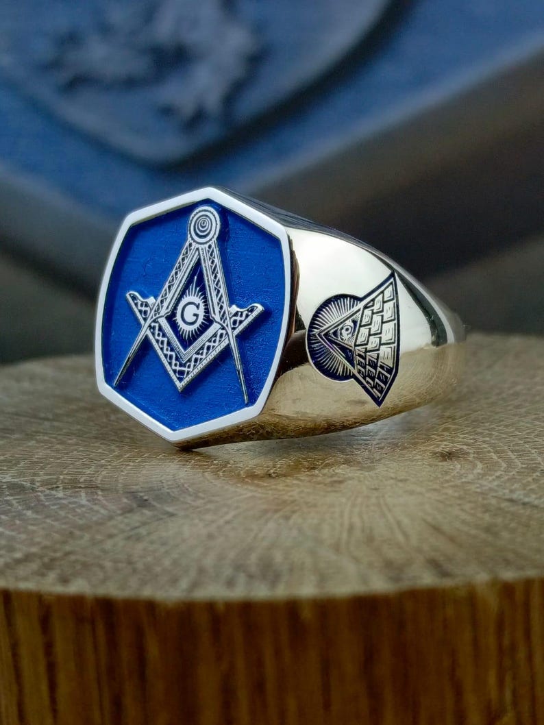 Custom Sterling Silver Freemason Ring: Personalized Masonic Jewelry - Etsy