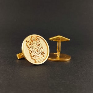 Personalized Coat of Arm Cuff Links With Sterling Silver,custom ...