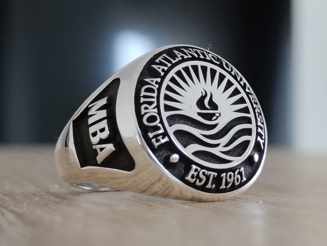 Custom Sterling Silver College Ring, University Graduation Gift - Etsy