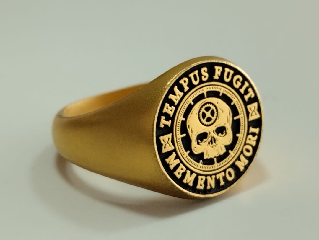 Silver Memento Mori Ring, Memento Mori Ring, Memento Mori Jewelry ...