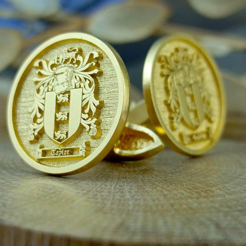 Engraved Cufflink Gold - Etsy