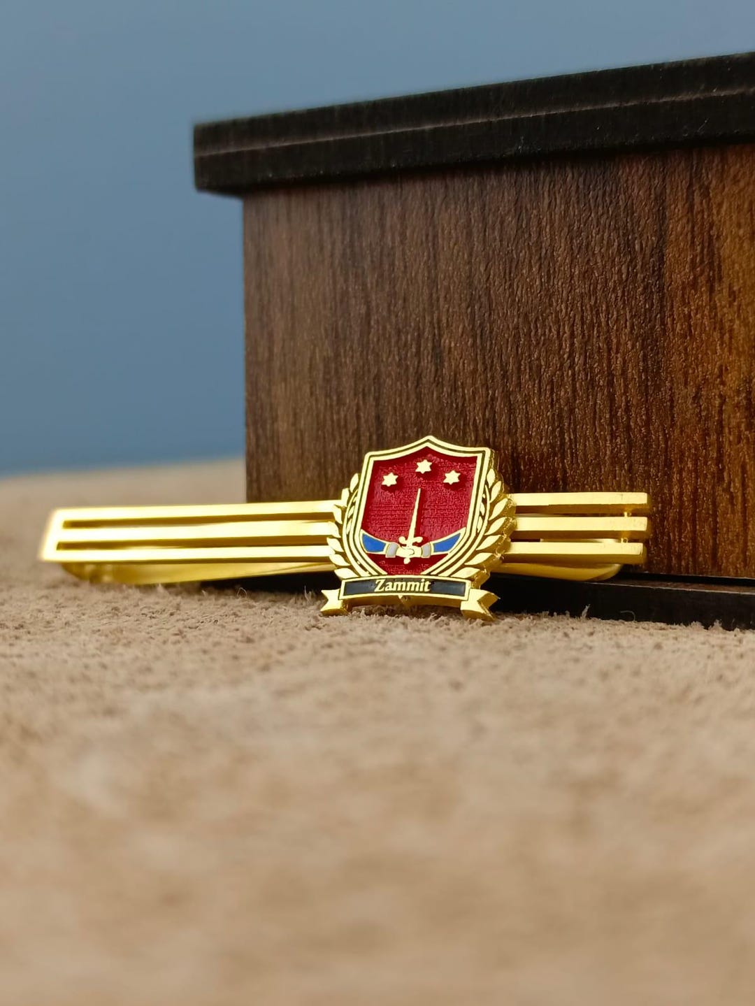 Personalized Groomsman Tie Clip: Engraved Coat of Arms, Sterling Silver ...