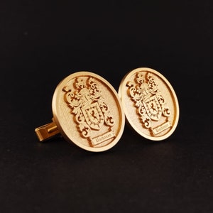 Personalized Coat of Arm Cuff Links With Sterling Silver,custom ...