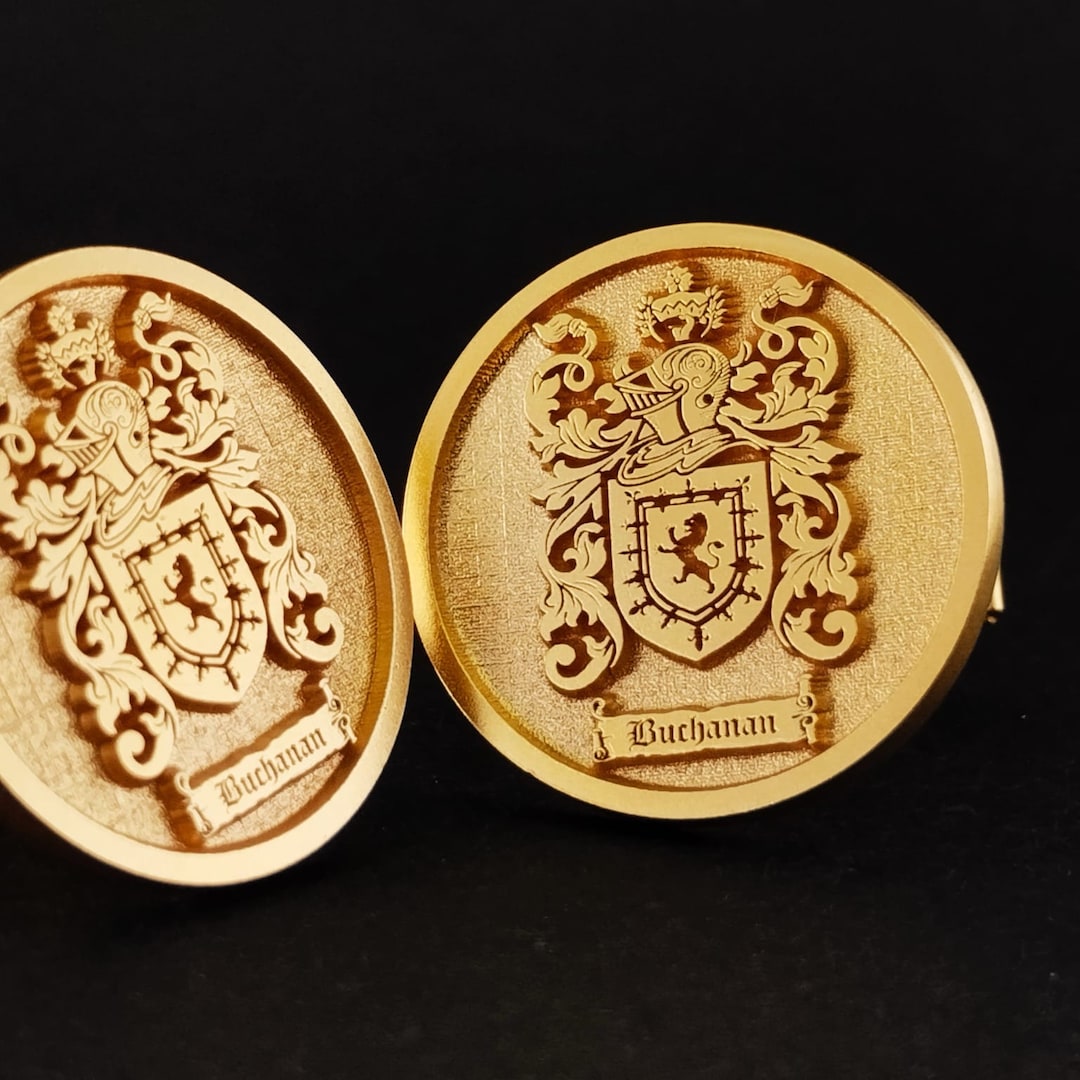 Personalized Coat of Arm Cuff Links With Sterling Silver,custom ...